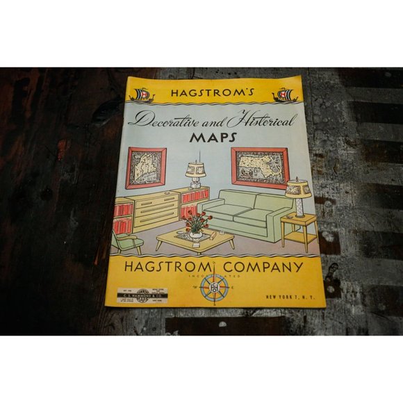 Other | C 196 Hagstrom Decorative Historical Maps Us Sales Catalog Mcm ...